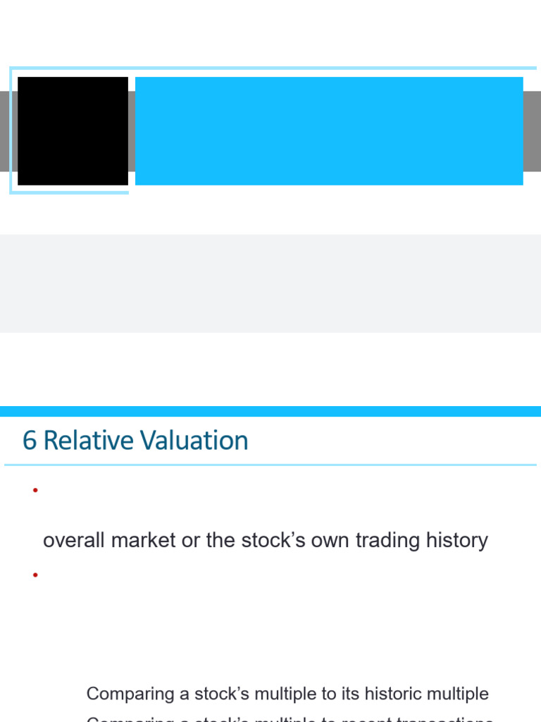 Chapter 6 - Relative Valuation | PDF | Valuation (Finance) | Price ...