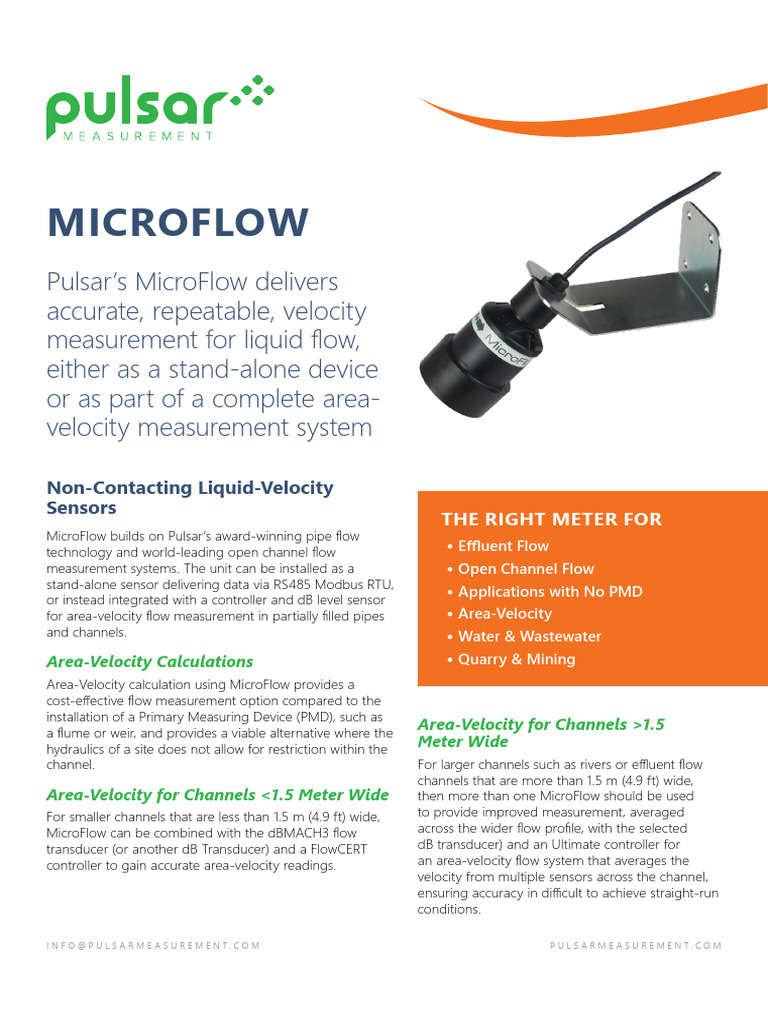 microflow-brochure | PDF | Flow Measurement | Mechanical Engineering