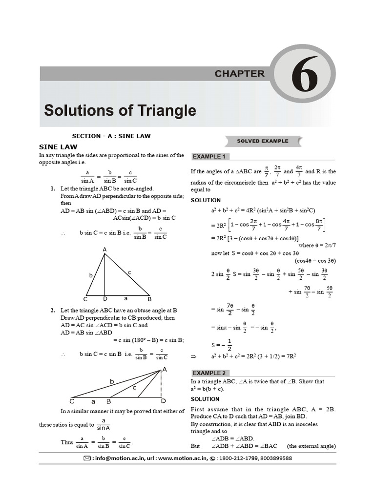 Solution of Triangle | PDF | Triangle | Circle