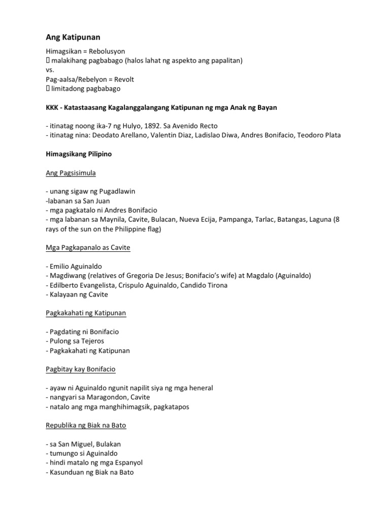 Katipunan + Philippine Revolution | PDF