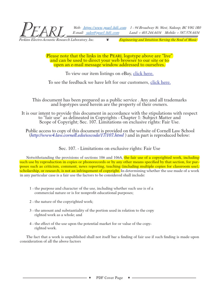 Kiseki Phono Cartridges | PDF | Fair Use