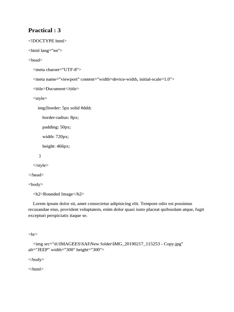 practicals | PDF | Web Development | Hypertext