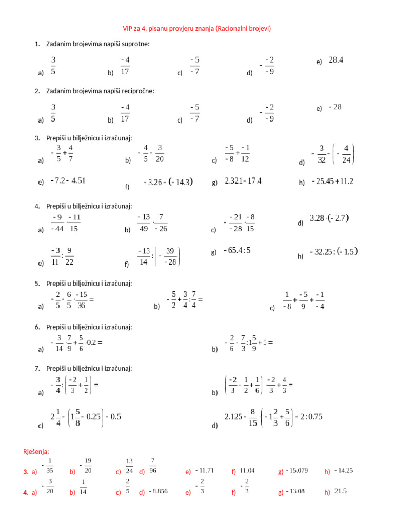 VIP za 3. ppz Racionalni | PDF