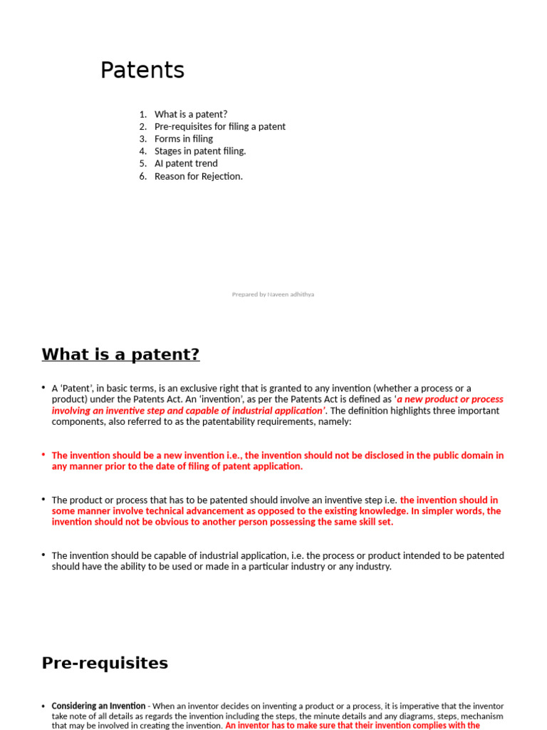 Patents | PDF | Patent Application | Patent