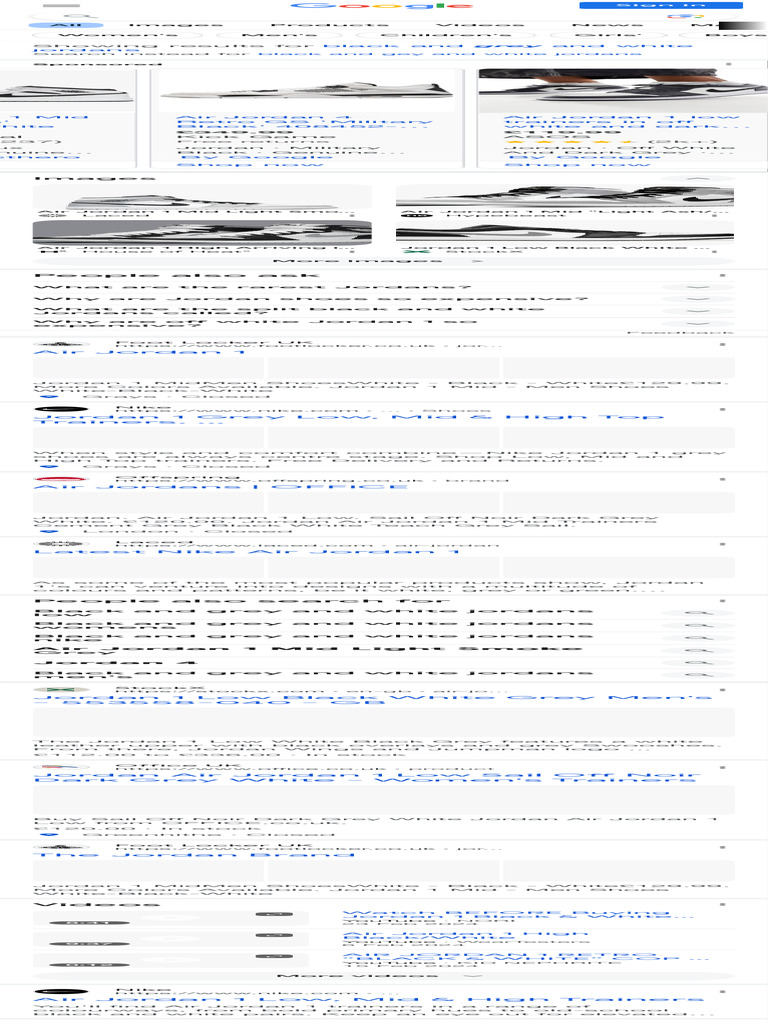 Black and Gey and White Jordans - Google Search | PDF | Sneakers | Shoe