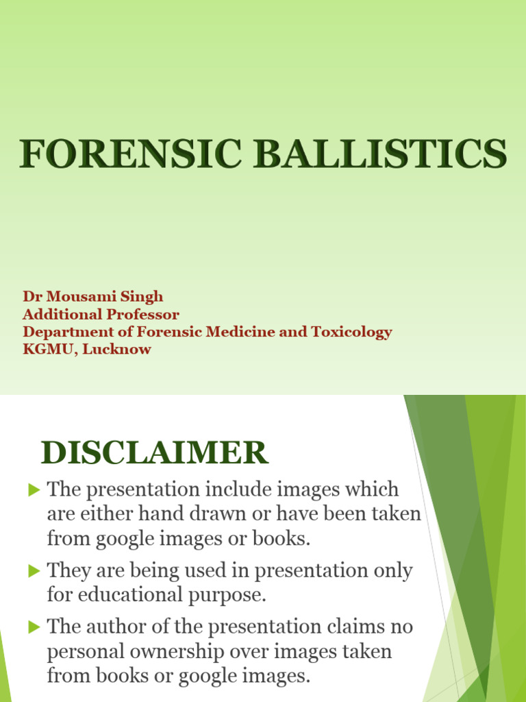 Forensic Ballistics Overview and Analysis | PDF | Gun Barrel ...