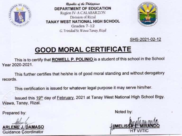 Good Moral | PDF