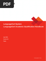 LanguageCert Academic Qualification Handbook Ver10 | PDF | Linguistics ...