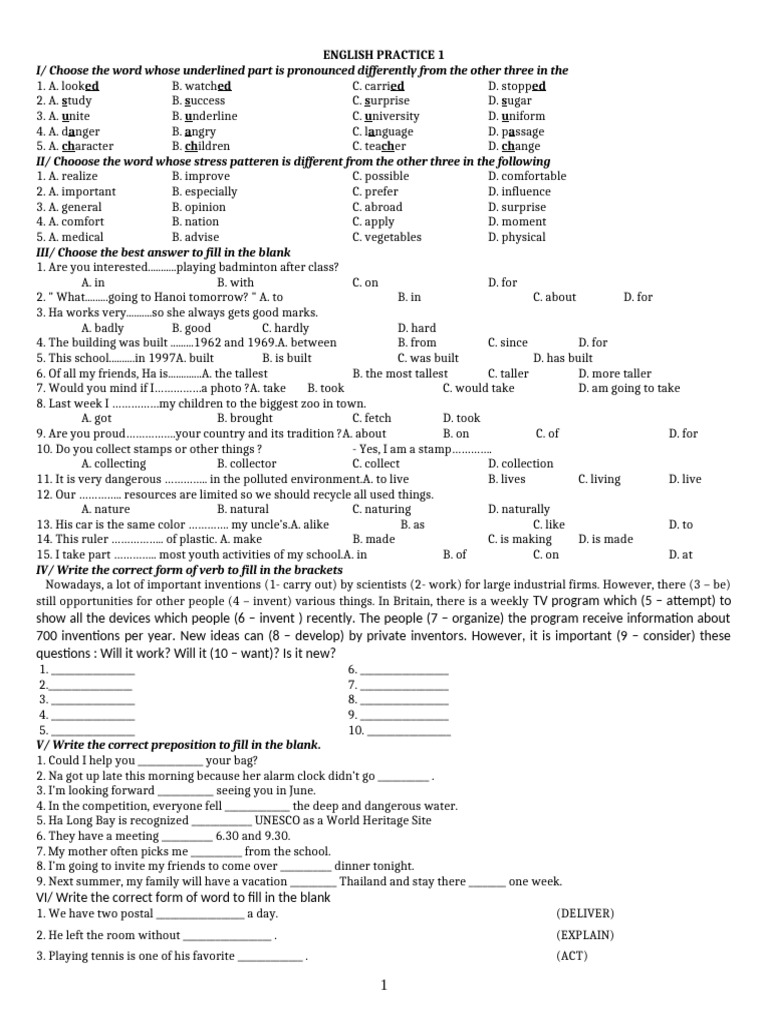 English Language Practice Exercises | PDF | Computer Programming | Programming Language