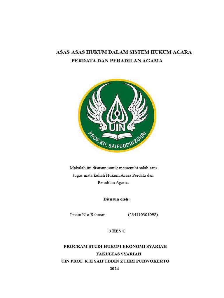 H. ACARA PERDATA (1) Isnain | PDF