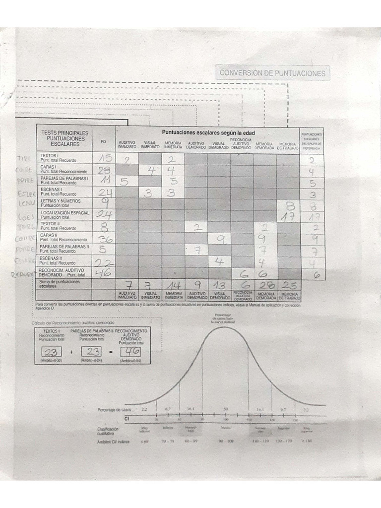 Cuadernillo de Registro WMS-III | PDF