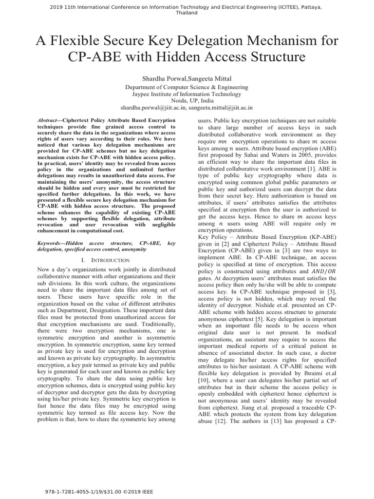 A_Flexible_Secure_Key_Delegation_Mechanism_for_CP-ABE_with_Hidden ... A_Flexible_Secure_Key_Delegation_Mechanism_for_CP-ABE_with_Hidden ...