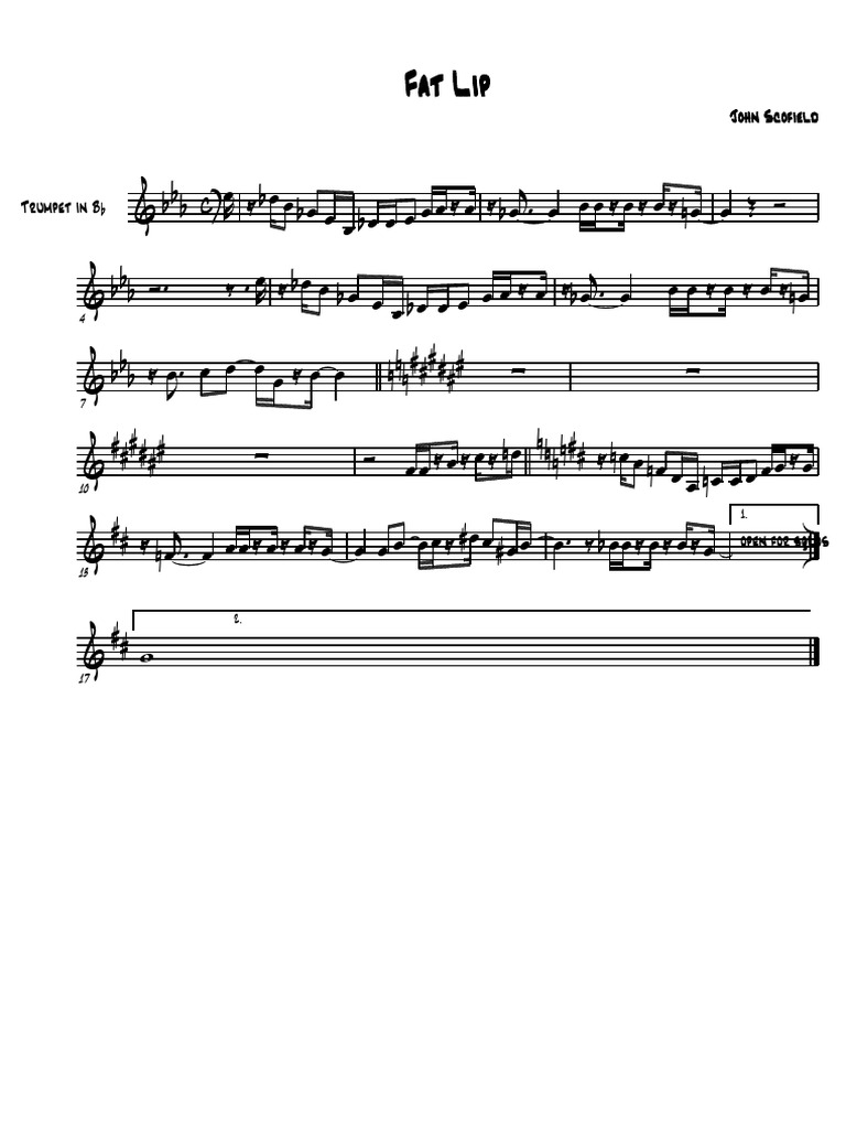 Fat Lip Trumpet | PDF