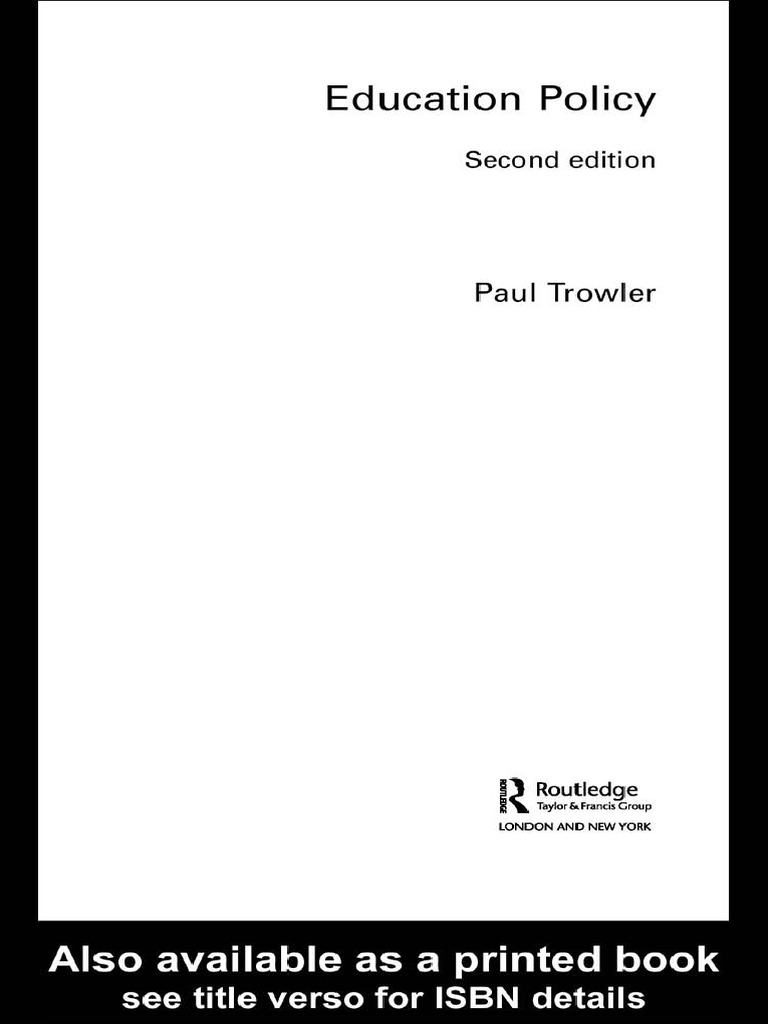 Trowler, 2003 Education Policy | PDF | Policy | Curriculum