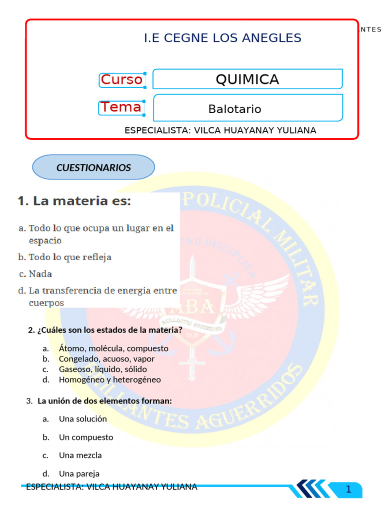 Guia de Quimica 11 | PDF