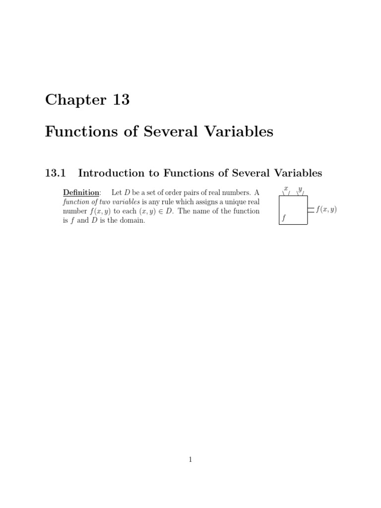 Blank of Def Function of Several Variables | PDF Blank of Def Function of Several Variables | PDF