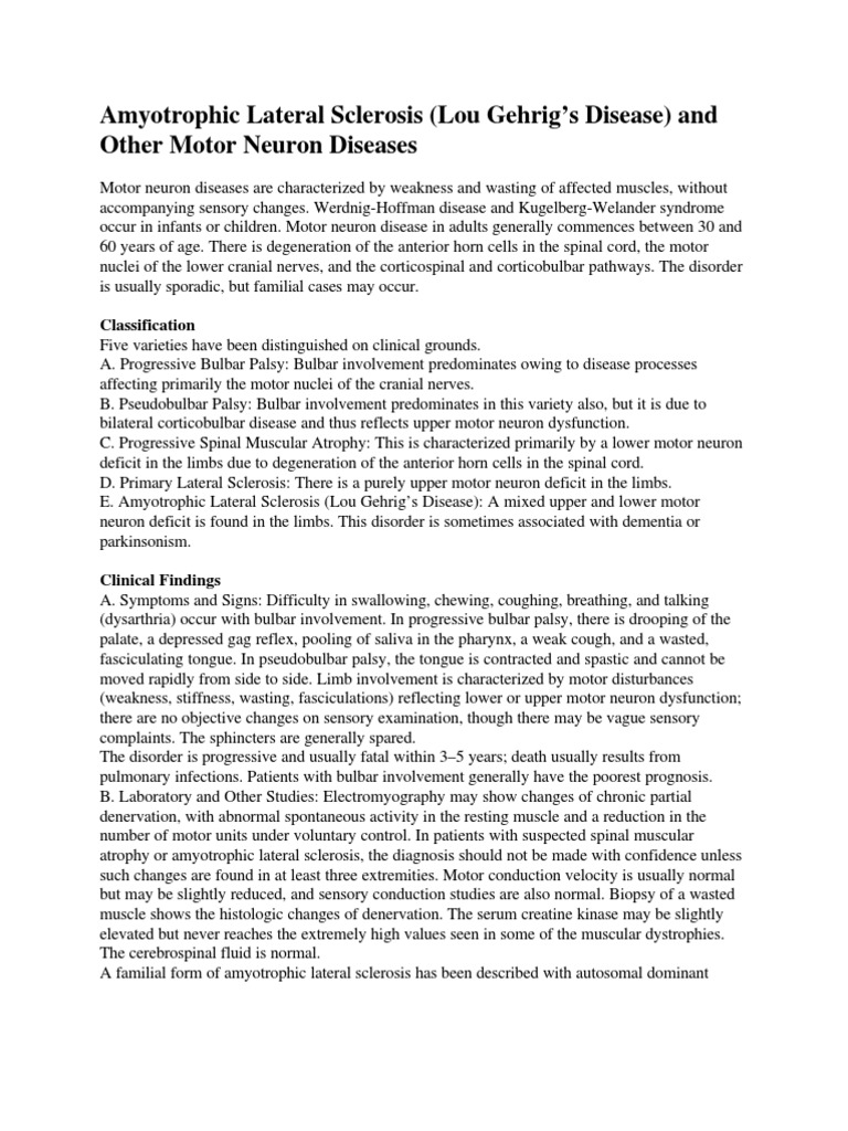 Amyotrophic Lateral Sclerosis Pdf Amyotrophic Lateral Sclerosis