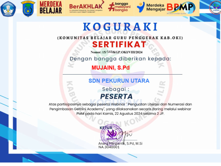 Sertifikat Pengimbasan | PDF