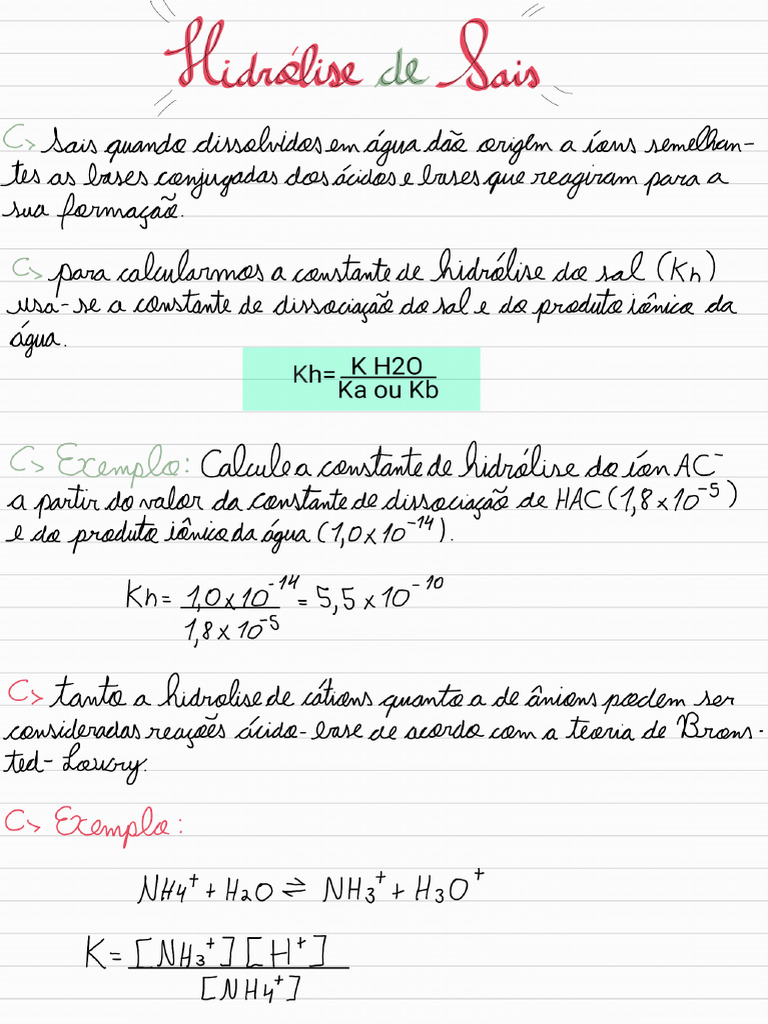 Hidrólise de Sais - 240916 - 212108 | PDF