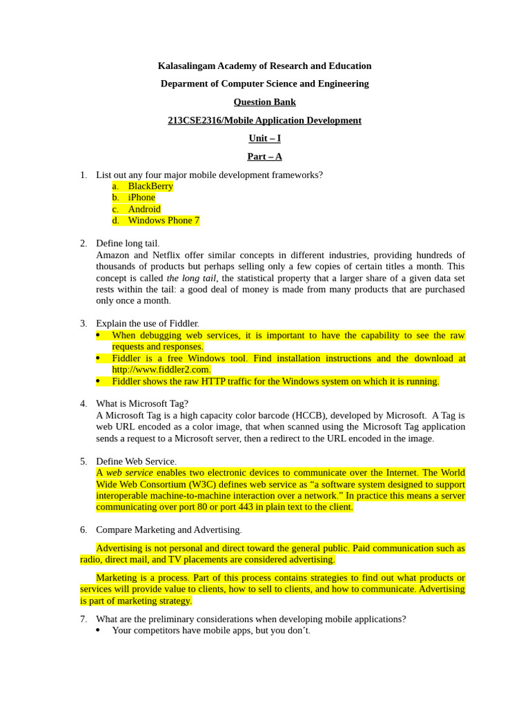 MAD QB | PDF | Kernel (Operating System) | Android (Operating System) MAD QB | PDF | Kernel (Operating System) | Android (Operating System)