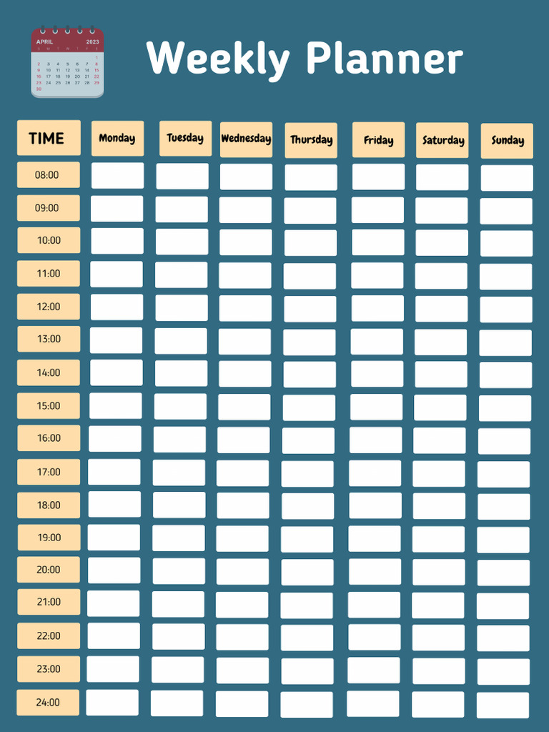 Weekly Planner Worksheet | PDF