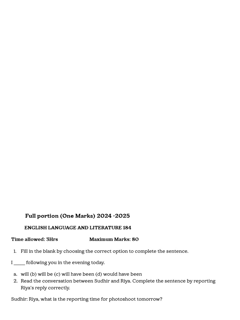 Grade 10 One Marks Final - Docx - 20241129 - 210029 - 0000 | PDF