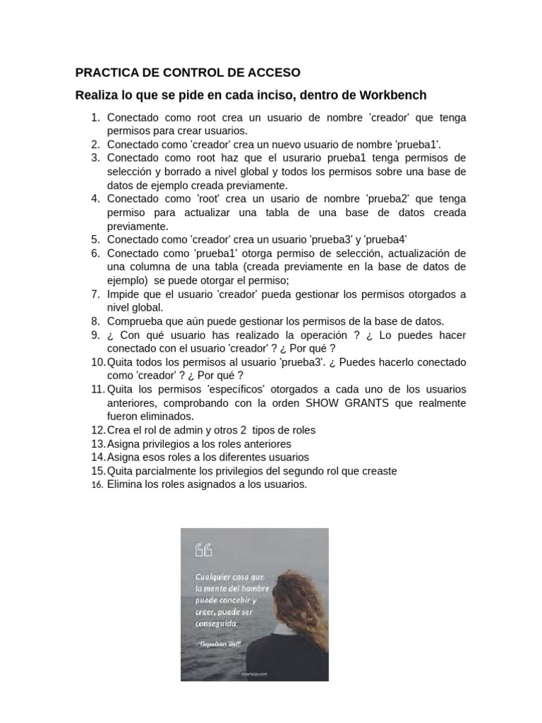 PRACTICA DE CONTROL DE ACCESO | PDF