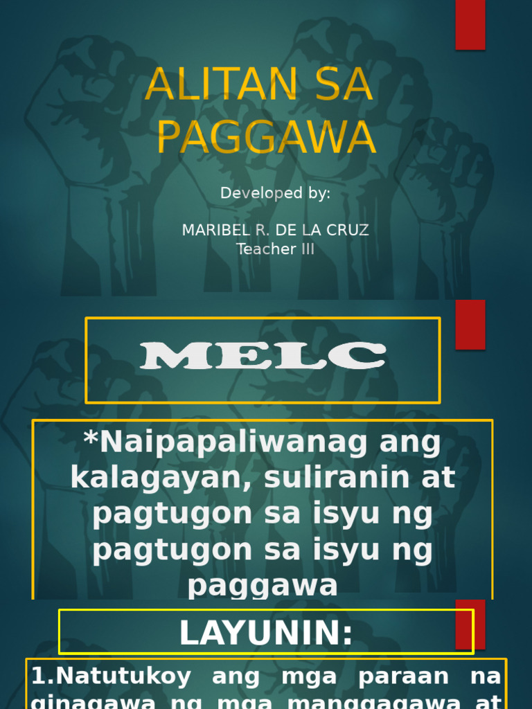 ALITAN-SA-PAGGAWA (1) | PDF