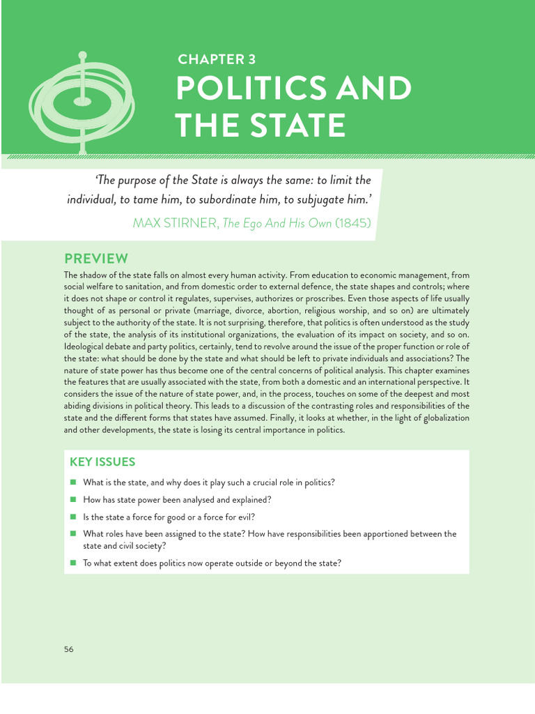 Politics - (CHAPTER 3 POLITICS AND THE STATE) | PDF | State (Polity ...