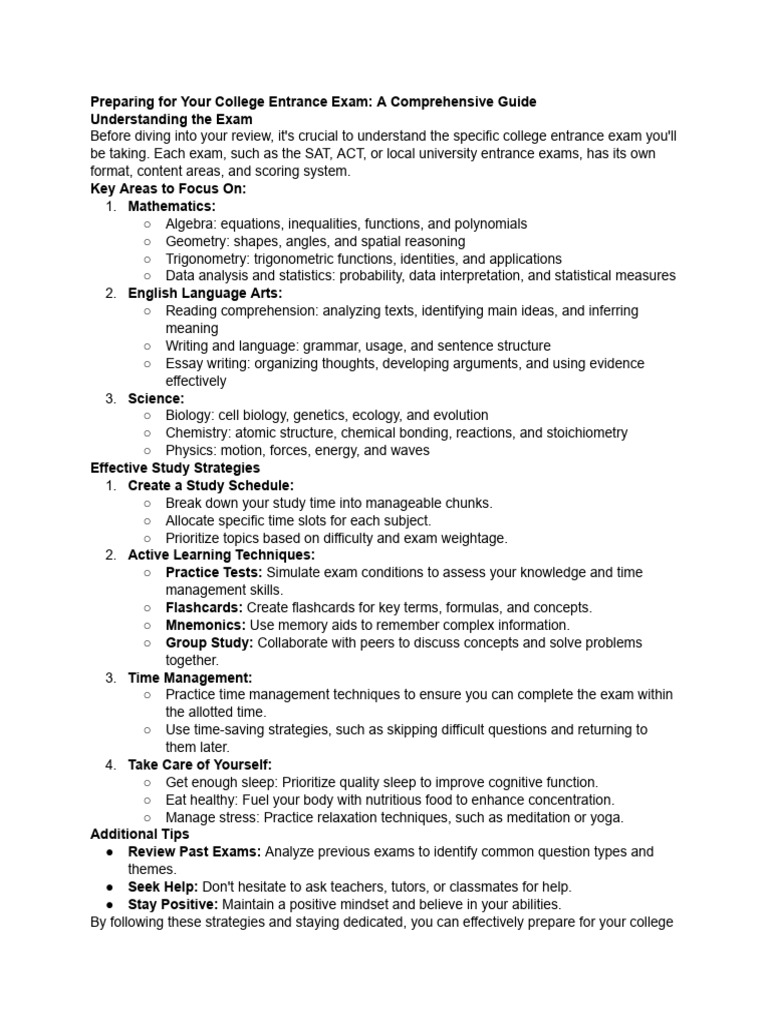 Reviewer in College Entrance Exam | PDF | Trigonometry | Reading ...