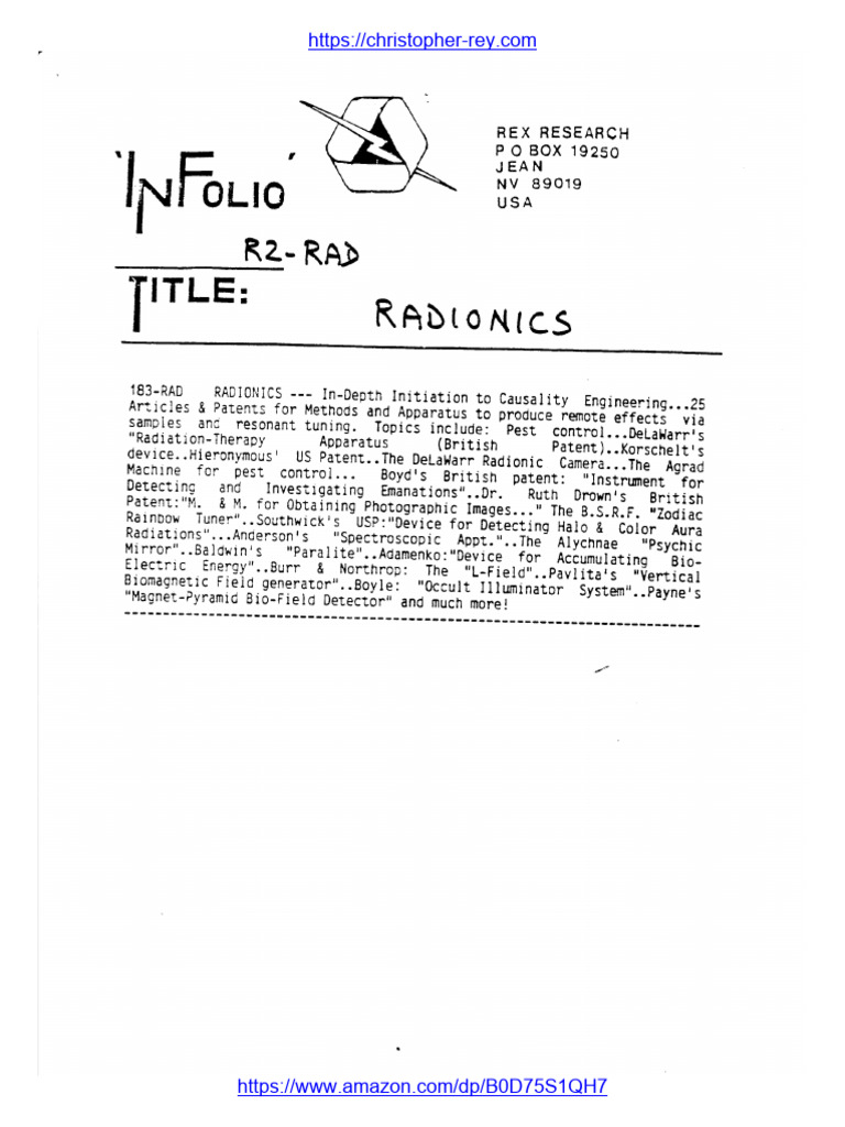 Famous Radionics Schematics | PDF | Physics | Scientific Theories