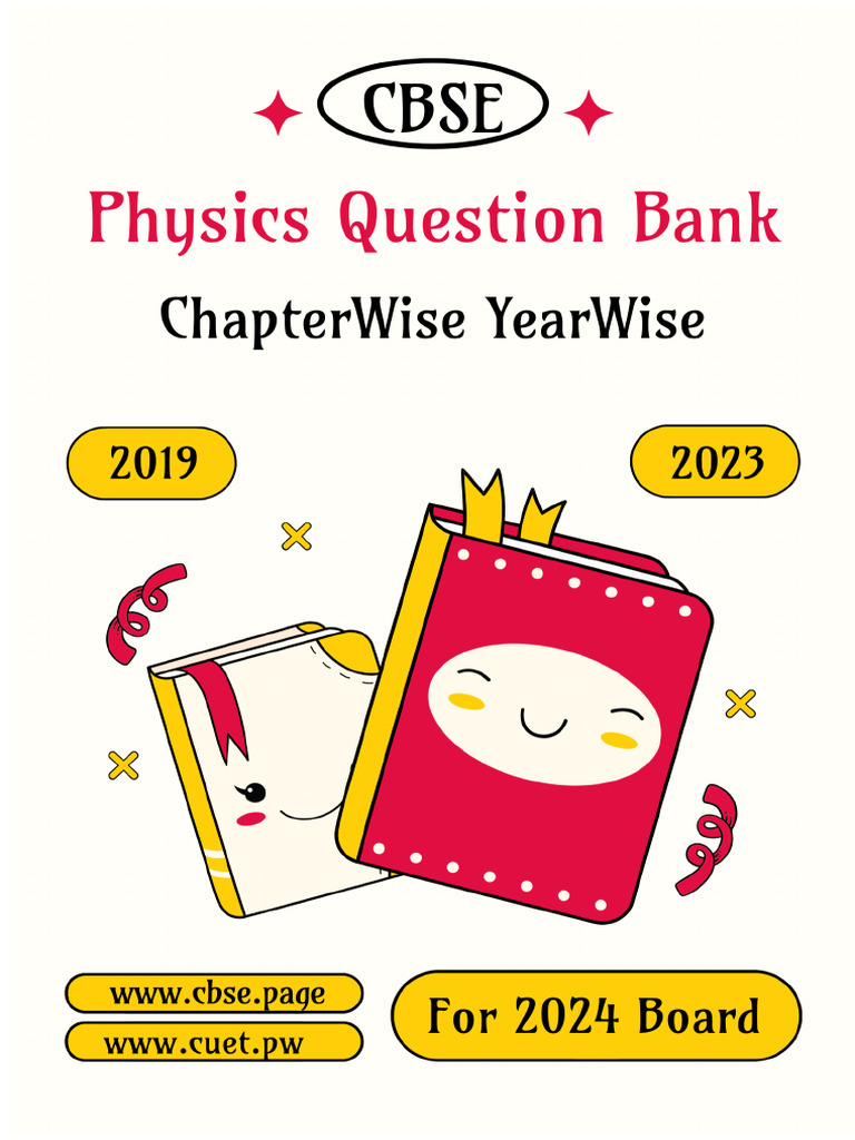 CBSE Class 12 Physics 2024 Question Bank Sample | PDF | Electric Field ...