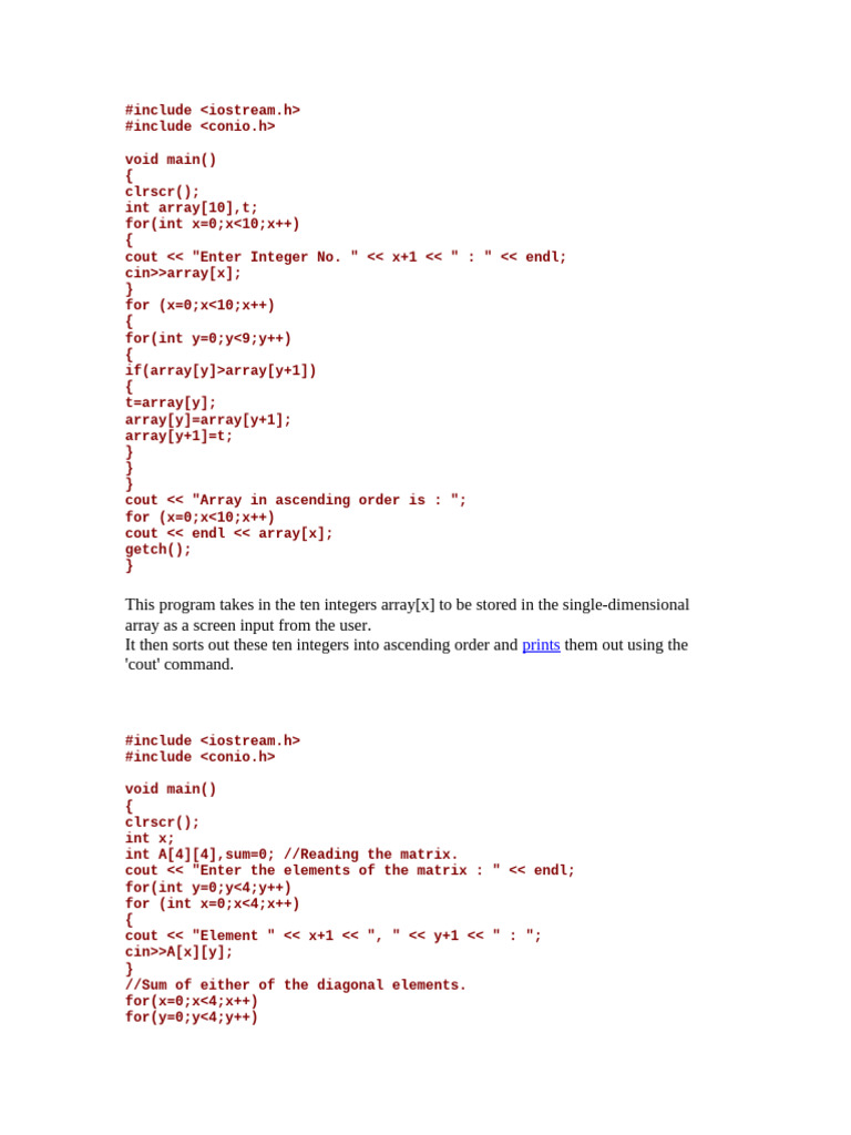 Assignment c++ Program | PDF | Computer Programming | Linear Algebra Assignment c++ Program | PDF | Computer Programming | Linear Algebra