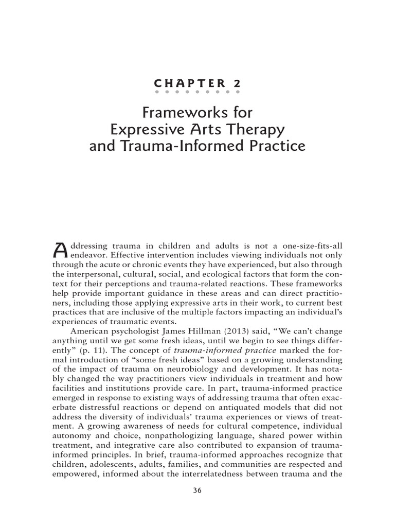 Malchiodi - Frameworks For Expressive Arts Therapy and Trauma Informed ...