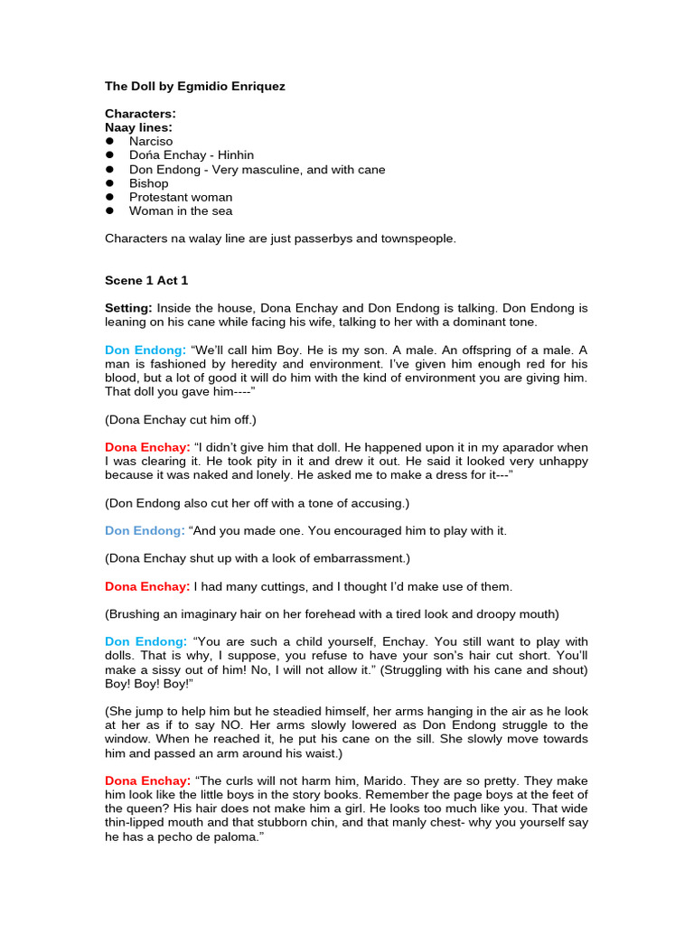 The Doll by Egmidio Enriquez Script | PDF