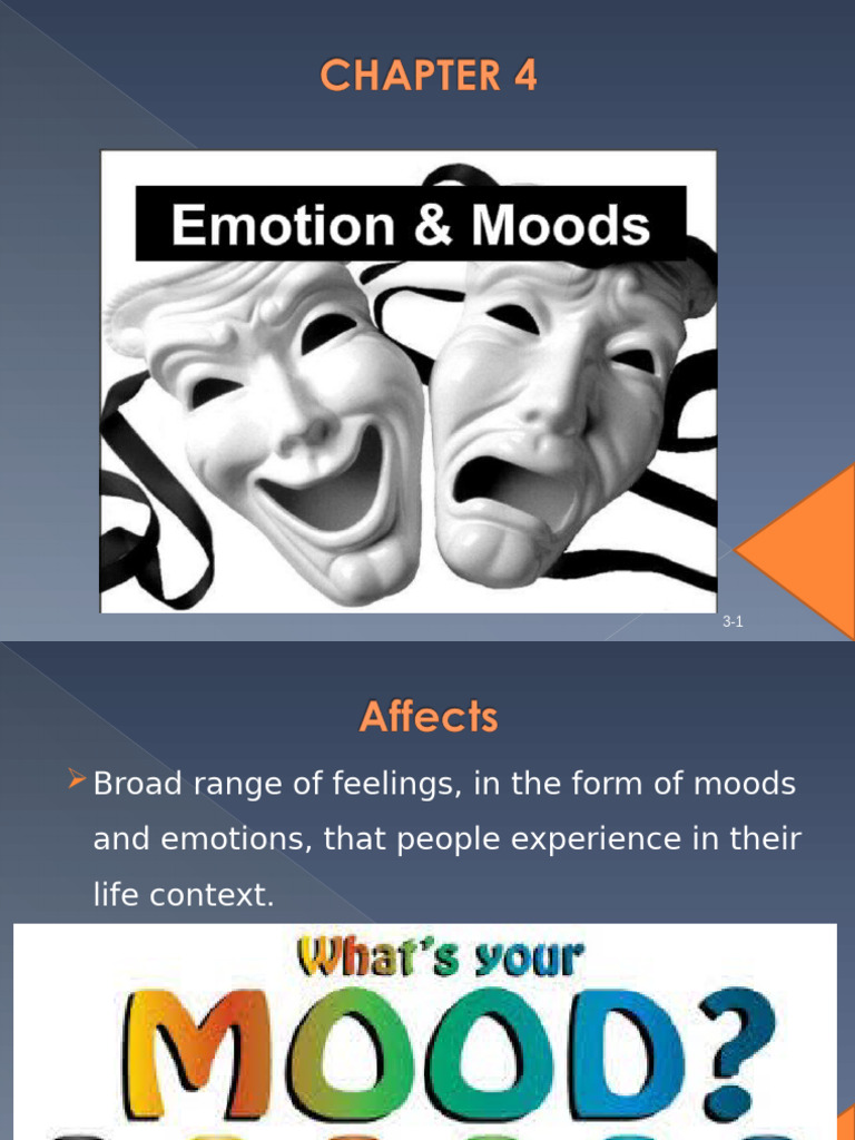 Chapter 4 - Emotion and Mood (1) | PDF | Emotions | Mental Health