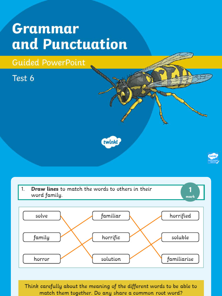 Year 6 Grammar and Punctuation Test 6 | PDF | Pronoun | Comma