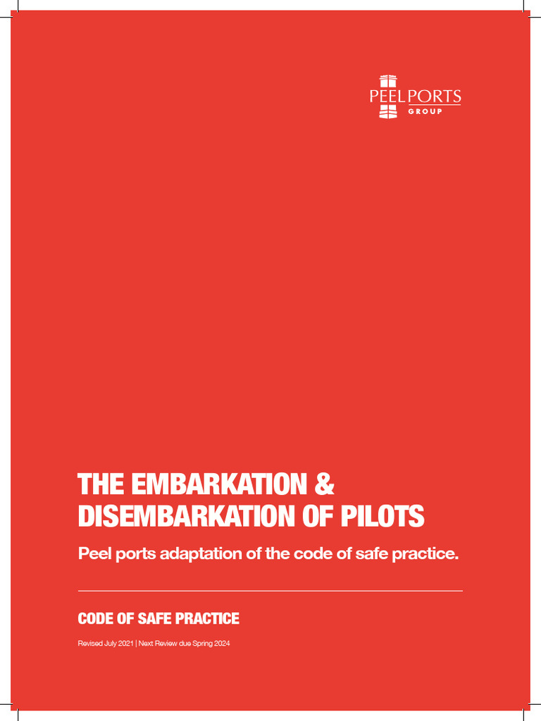 Peel Ports Adaptation The Embarkation and Disembarkation of Pilots 2023 ...