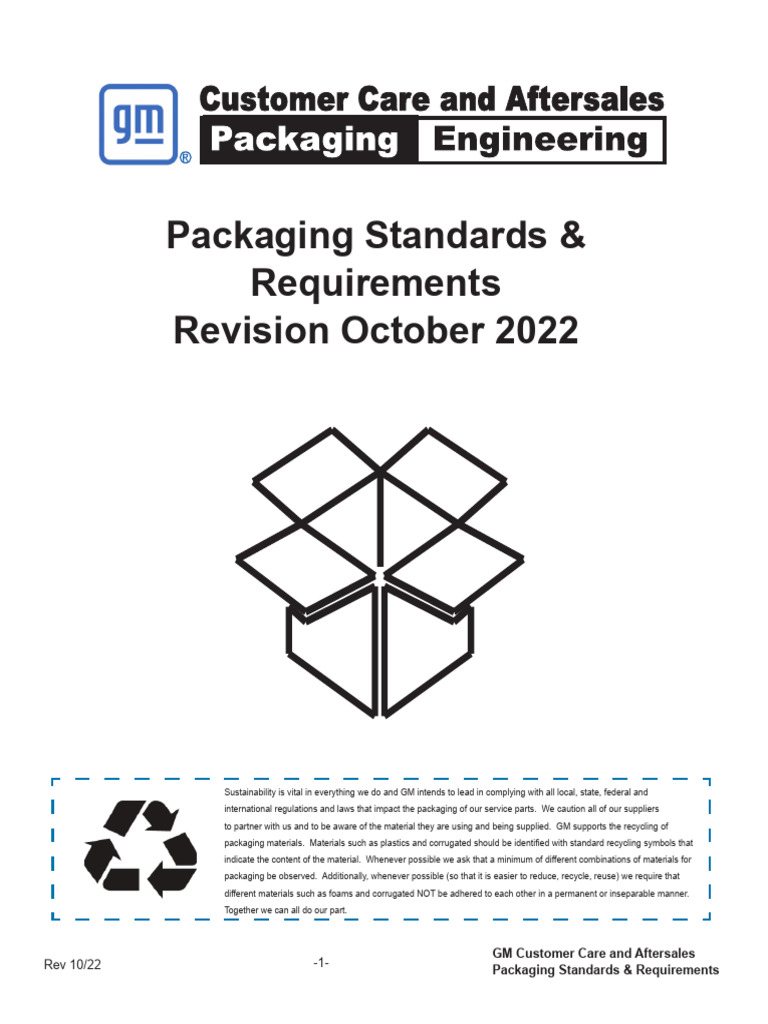 Packaging Standards and Requirements English Oct 2022 | PDF | Packaging ...
