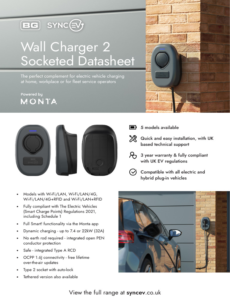 BG-SyncEV-Wall-Charger-2-Socketed-Charger-Range-Datasheet-EVWC2Sx | PDF ...