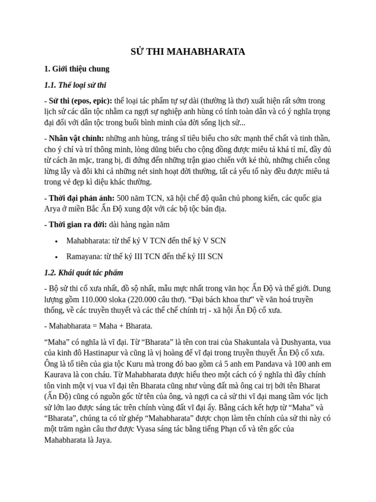 VHPD1 - S Thi Mahabharata | PDF