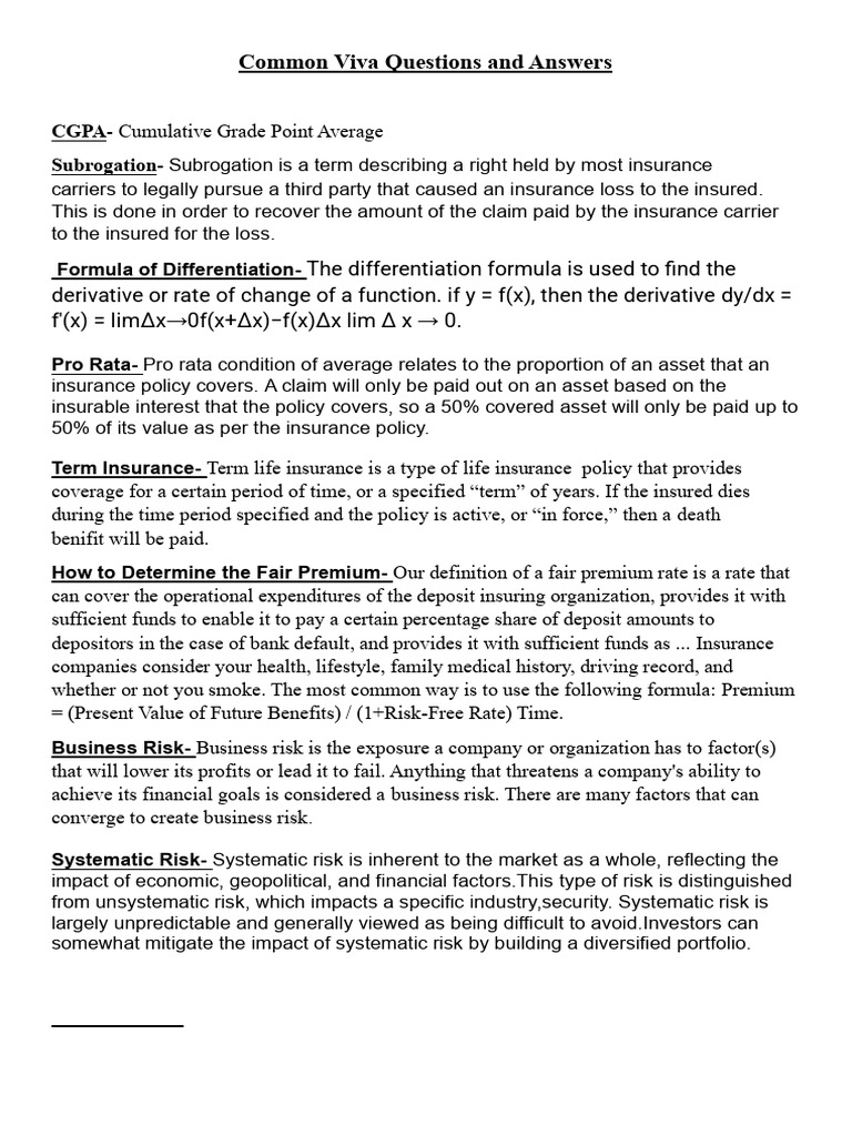 Common-Viva-Questions-and-Answers | PDF | Taxes | Bonds (Finance)