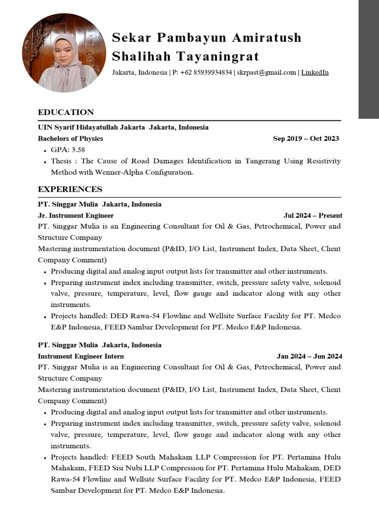 Putih Minimalis Sederhana Profesional Administrasi Perkantoran Resume | PDF | Programmable Logic ...