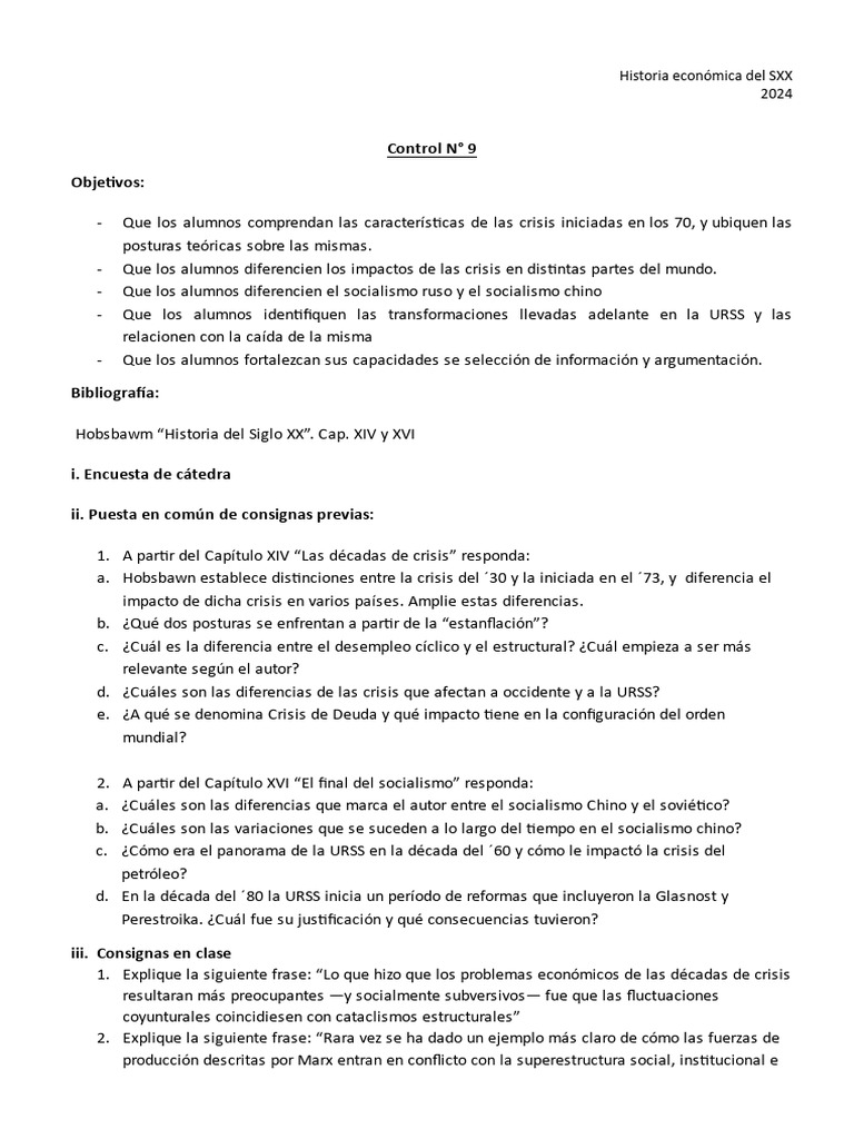 TP N°9 2024 | PDF | Ideologías | Macroeconómica