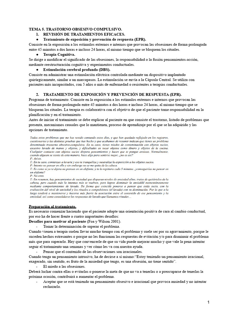 Tratamientos para el TOC | PDF | Desorden obsesivo compulsivo | Ansiedad