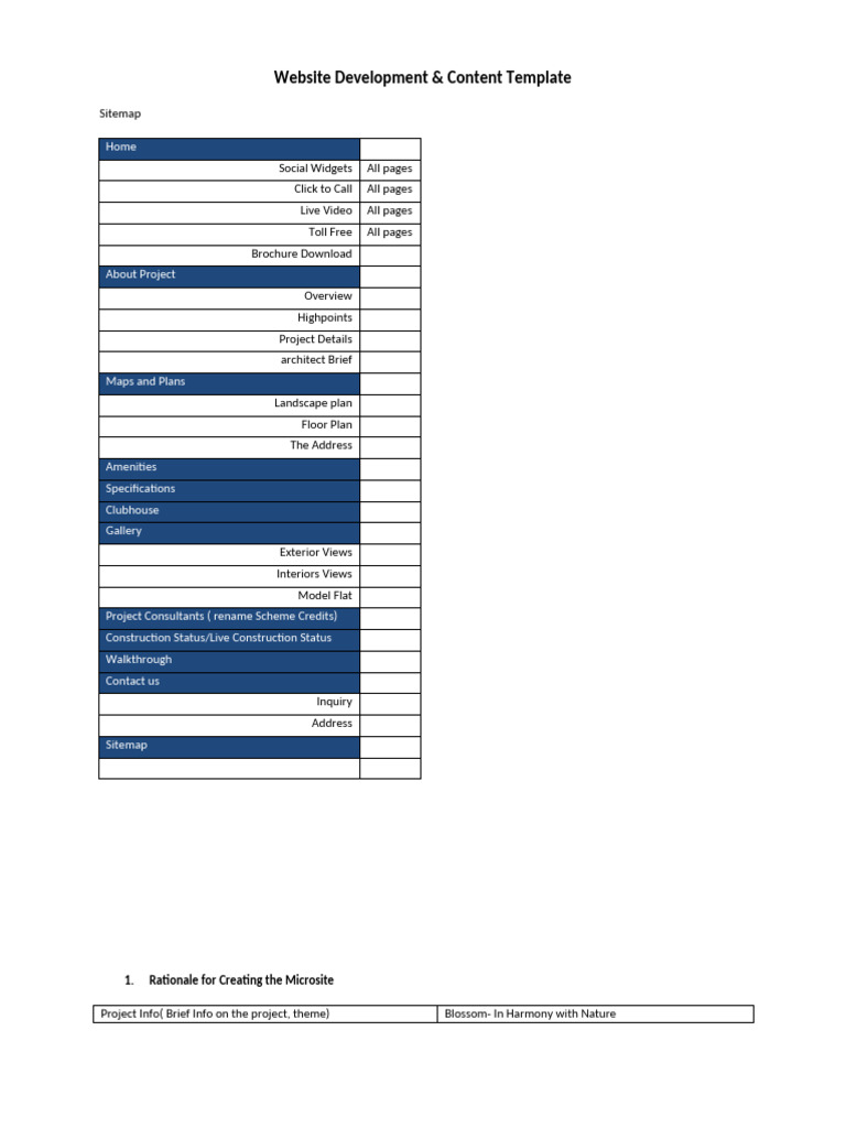 Website Development Template For Microsites-MDPL | PDF | Search Engine ...