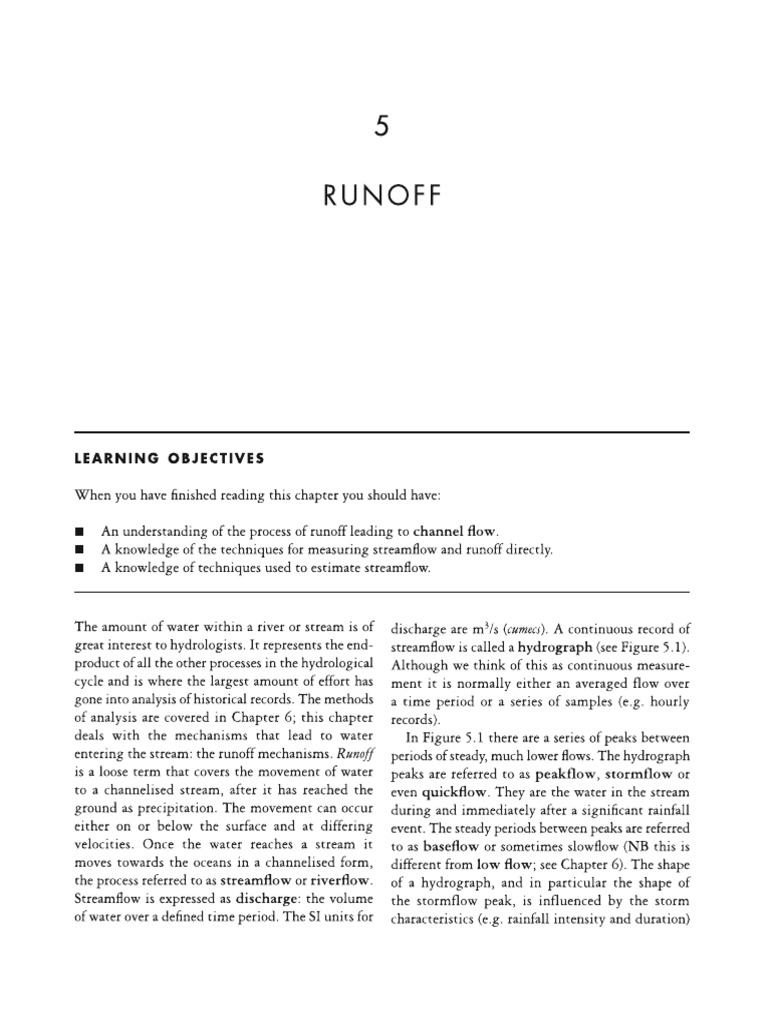 Runoff | PDF