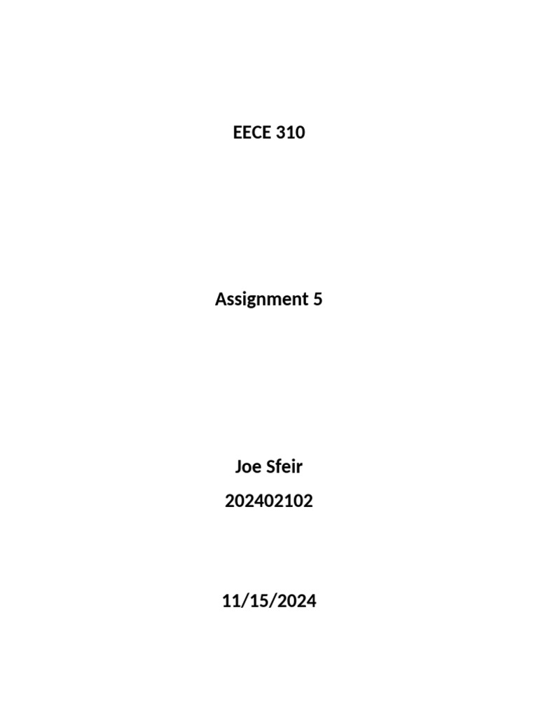 Assignment 5 | PDF