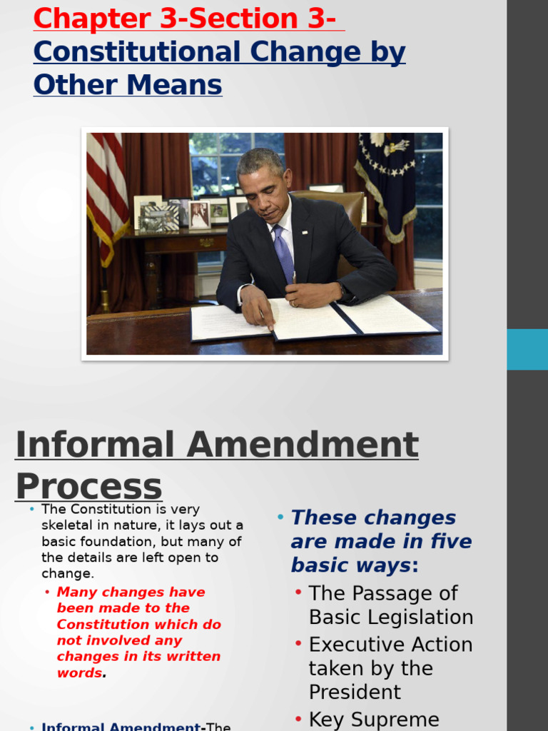 Informal Amendments Explained | PDF | American Government | Presidents ...