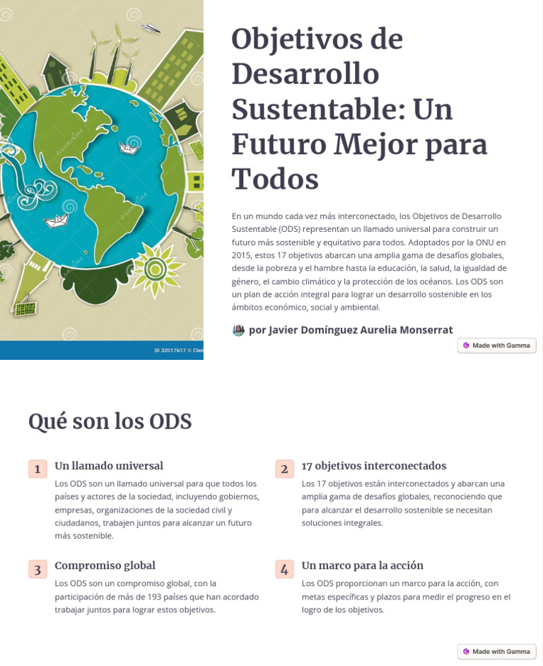 Objetivos de Desarrollo Sustentable Un Futuro Mejor Para Todos | PDF
